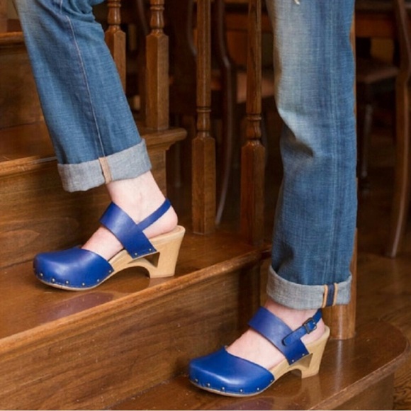 Dansko | Shoes | Dansko Cobalt Blue Platform Strapped Shoe | Poshmark